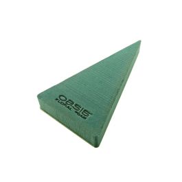 OASIS Wet floral foam Triangle ALASHA, Bioline wooden base, green, 14 ...