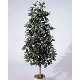 Plastic laurel pyramid EGEAS, real trunk, 4ft/120 cm