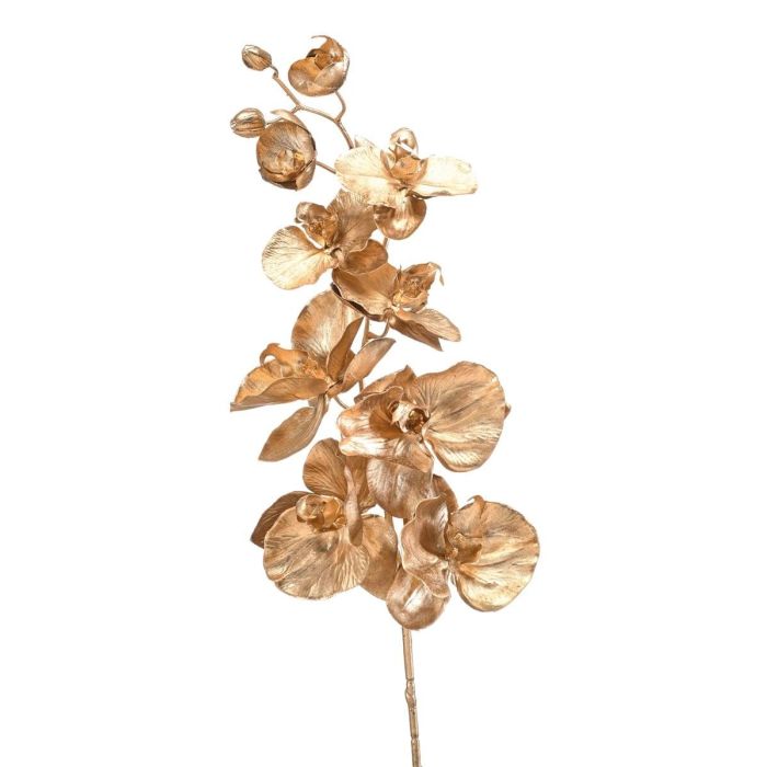 Artificial Phalaenopsis orchid branch PUALANI, gold, 3ft/105cm