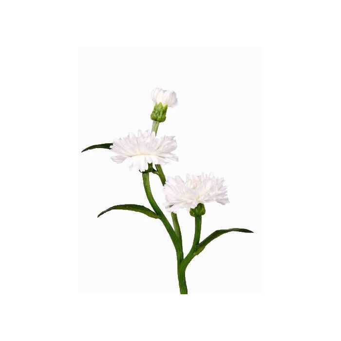 Artificial cornflower KINGAR, white, 35cm, Ø5cm - Fake flowers