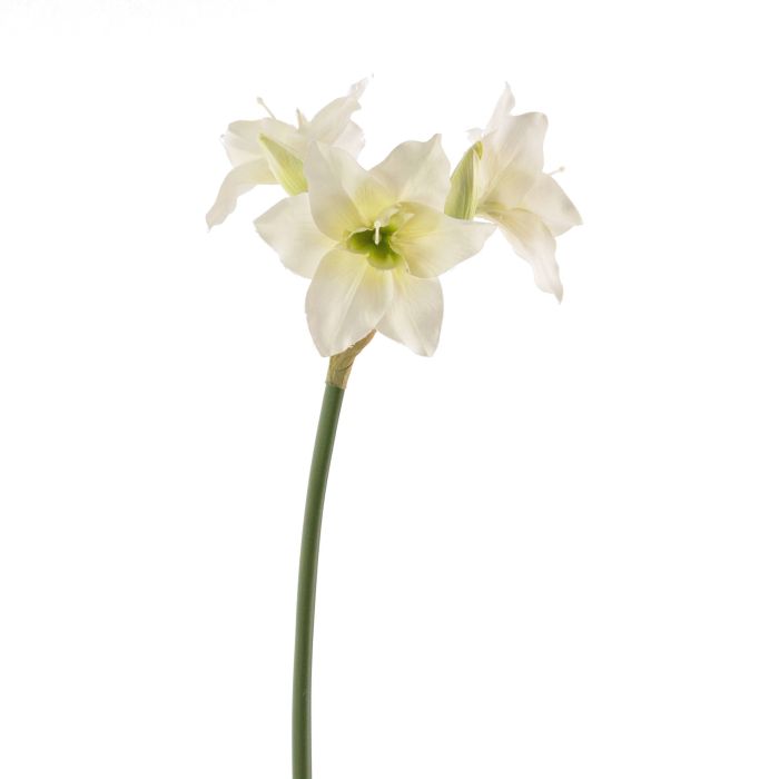 Fake amaryllis AMALIA, white, 60cm, Ø8cm - Fake flowers