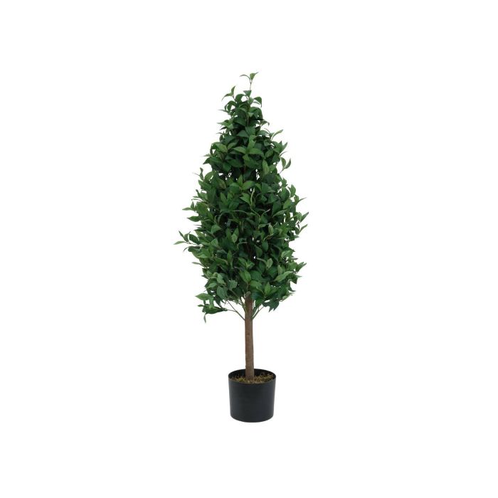 Plastic Laurel pyramid tree LAMBRO, natural stem, green, 4ft/120cm ...