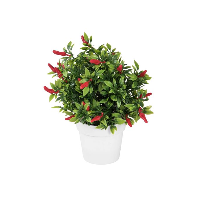 Artificial Chili plant JACINTA, fruits, decorative pot, red, 10"/25cm ...