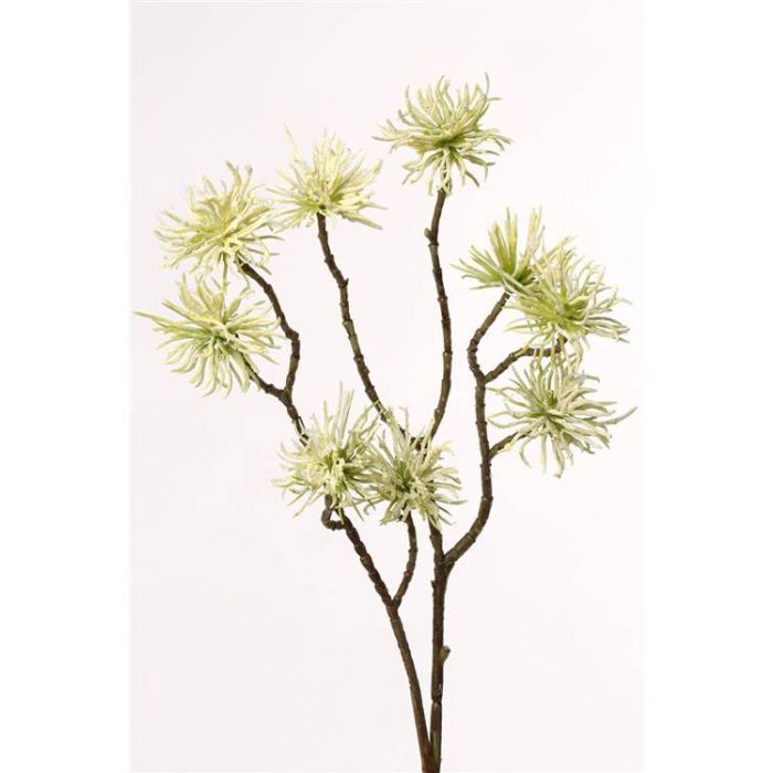 Artificial Witch hazel spray ODIN, with flowers, white-green, 24"/60cm ...