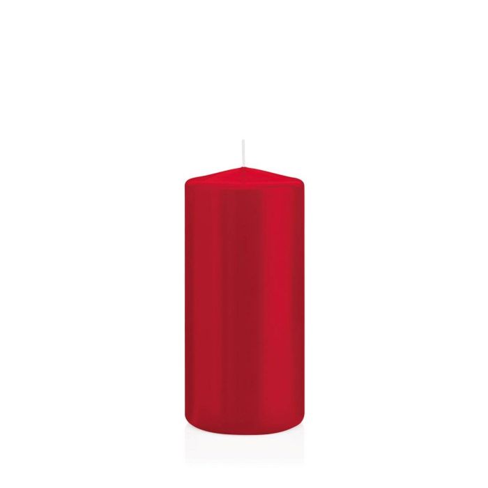 Lantern candle MAEVA, pillar, ruby red, 6"/15cm, Ø2.8"/7cm, 63h - Made ...